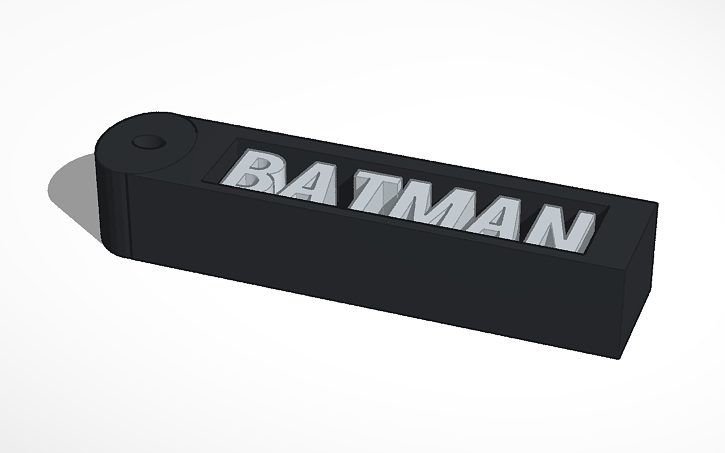 3D design REAL batman keychain | Tinkercad