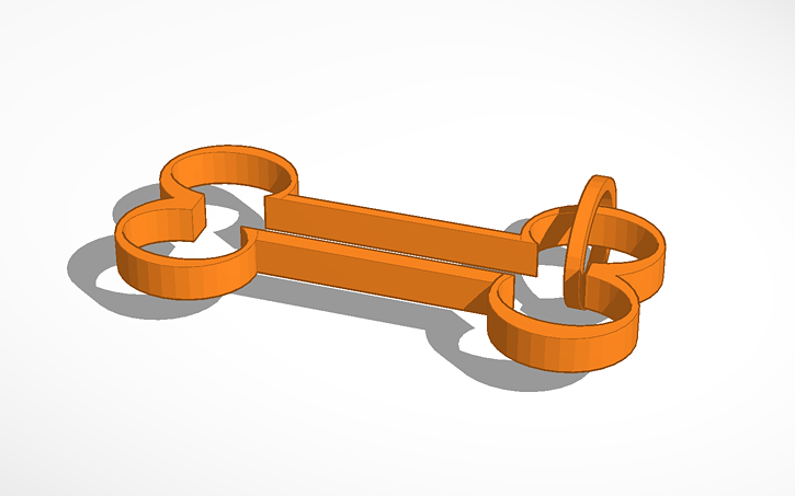3D design dog bone pendant 2 | Tinkercad