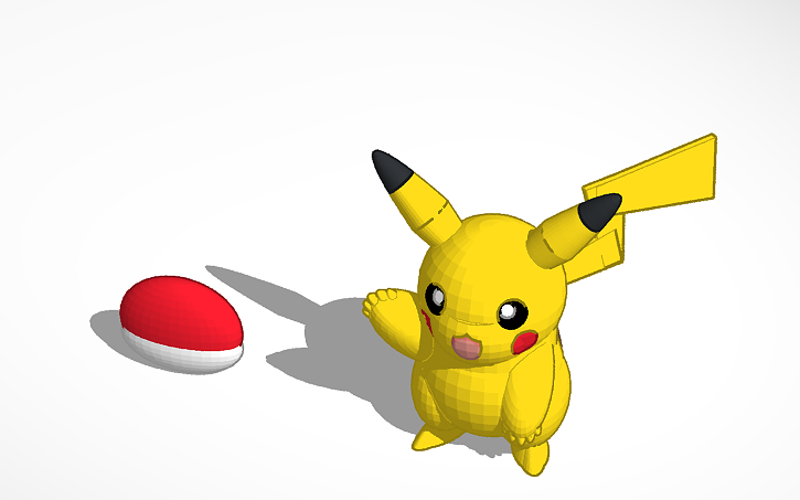 3D design Pikachu | Tinkercad