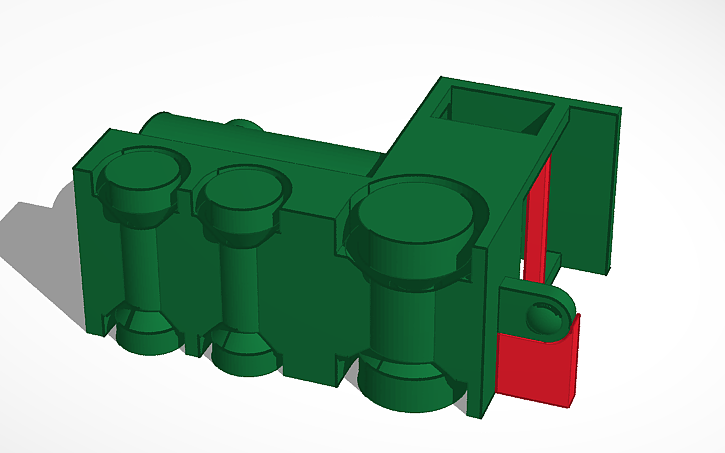 3D design print in place steam Locomotive toy - Tinkercad