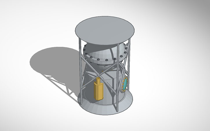 3D design Mini nuclear reactor 2 #Ion #template #modularspace | Tinkercad