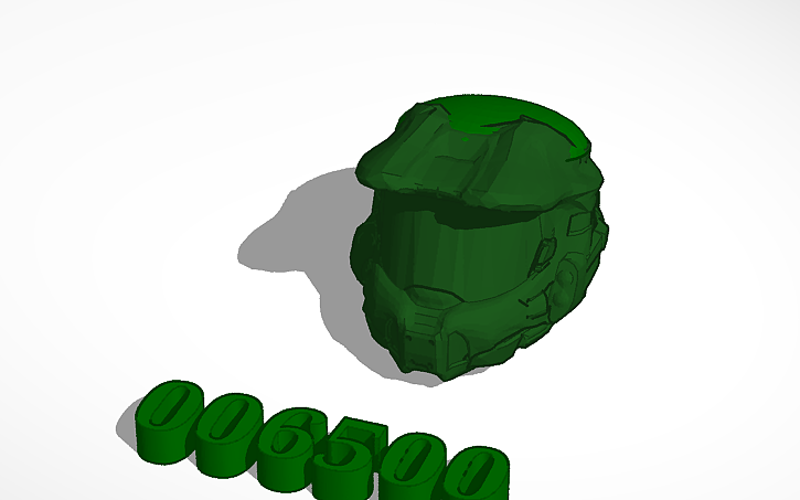 3D design Master Chief Helmet With Color Hex | Tinkercad