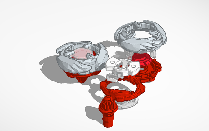 3D design (Prototype) beyblade X Strike Hawk/4-60/T - Tinkercad