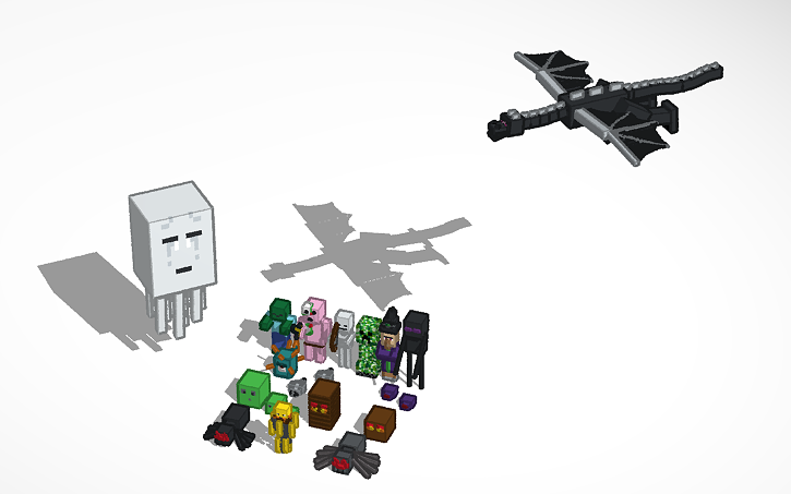 3D design Minecraft mobs - Tinkercad