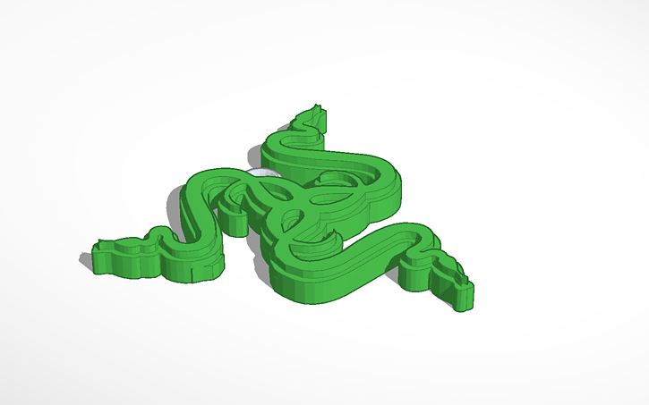 3D design Razer Necklace / Keychain - Tinkercad