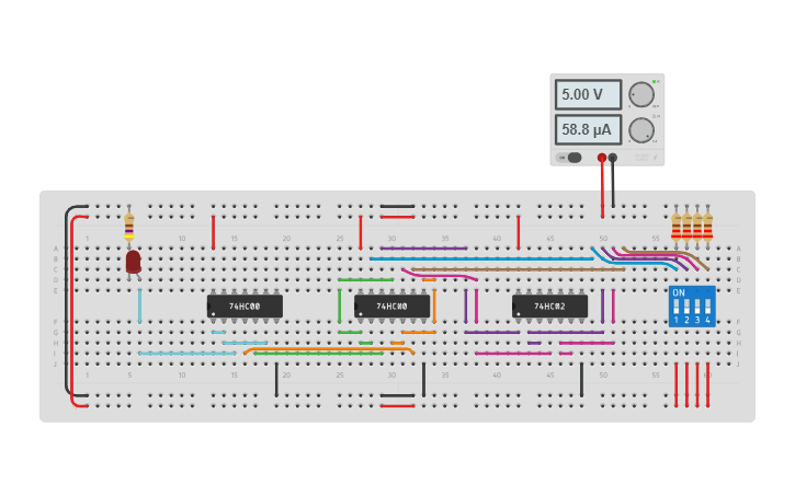 Circuit design 4 Digit Unique Code - Tinkercad