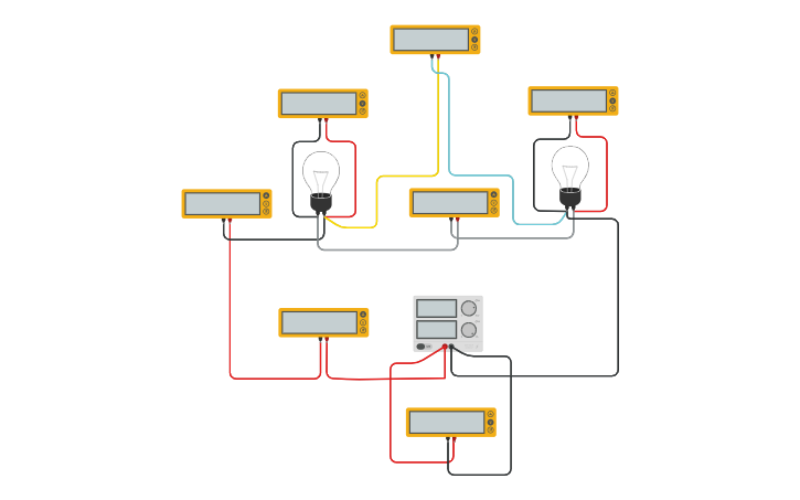 Circuit Design 2 Light Bulbs In Series With Instruments Tinkercad