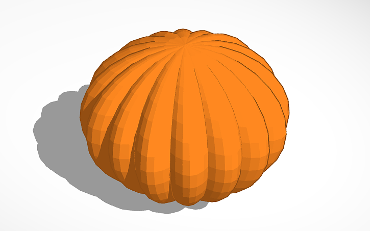 3D design pumpkin - Tinkercad
