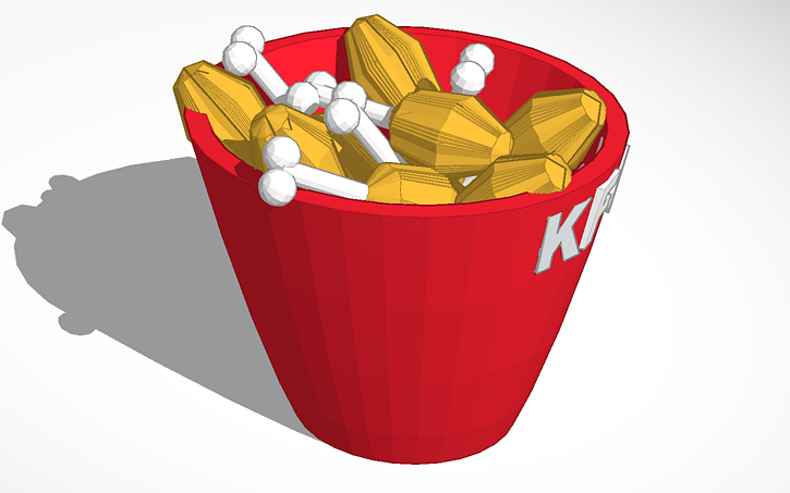 3D design KFC bucket - Tinkercad