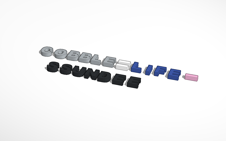 3D design Words By Ssundee - Tinkercad