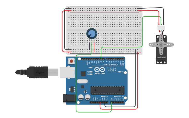 Circuit design LECTURA DE ENTRADA ANALÓGICA Y CONTROL DE SERVOMOTOR ...