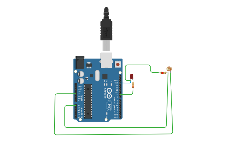 Circuit Design Photoresistor Tinkercad
