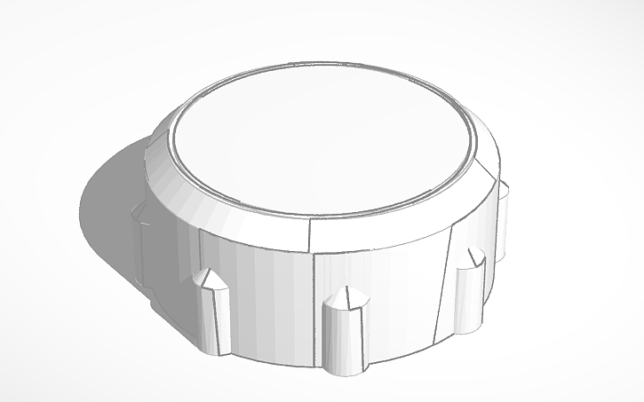 3D design fan knob - Tinkercad