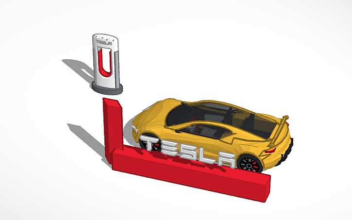 3D design Tesla Roadster 2 - Tinkercad