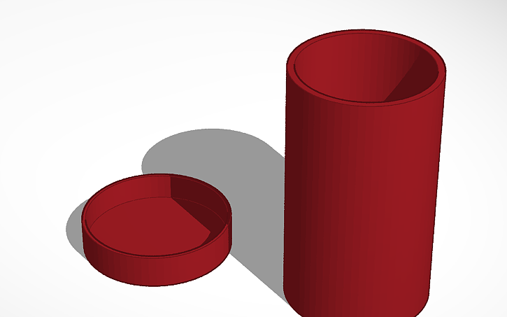 3D design Dose mit Deckel - Tinkercad