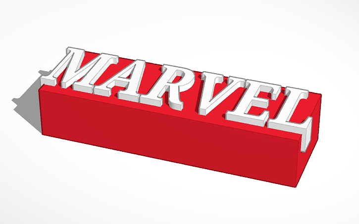 3D design MARVEL | Tinkercad