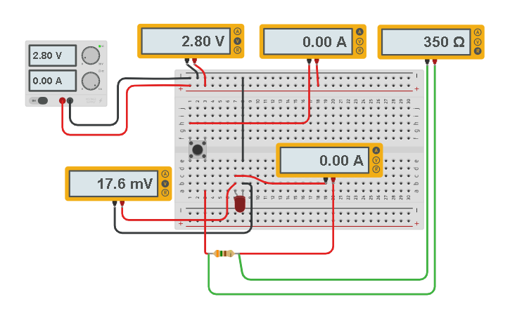Circuit Design Projeto Teste Multímetro Tinkercad