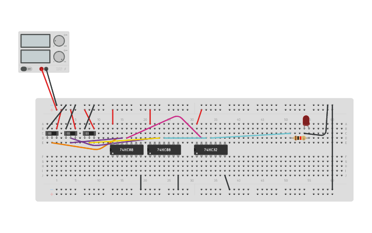Circuit design voting system - Tinkercad