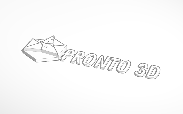 3D design PRONTO 3D Logo | Tinkercad