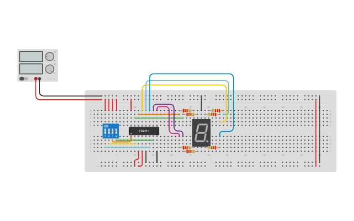 Circuit Design Display De 7 Segmentos Tinkercad