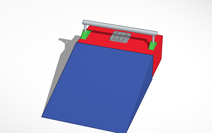 3D design Tech Deck grind rail/bank | Tinkercad