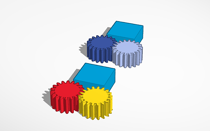 3D design MESHING GEARS! SIM LAB - Tinkercad