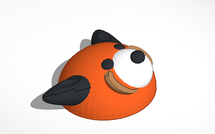 3D design red panda face | Tinkercad