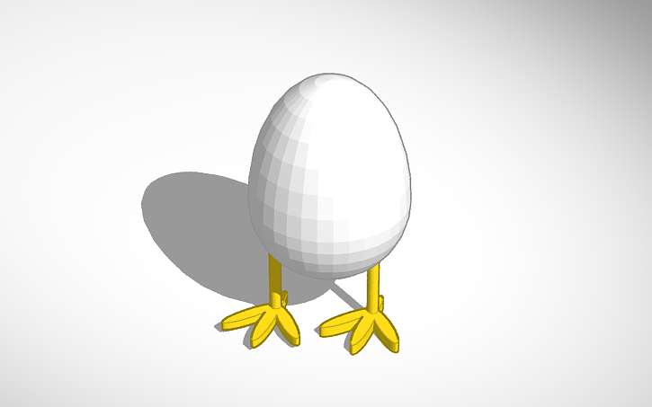 3D design egg chicken - Tinkercad