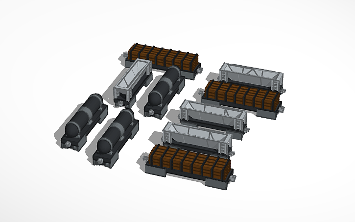 3D design cargo for Cargo train - Tinkercad