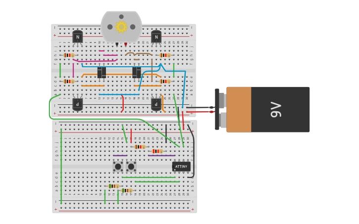 Circuit design PONTE H | Tinkercad