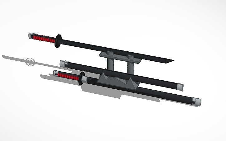 3D design demon slayer katana - Tinkercad