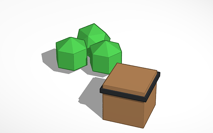 3D design Minecraft Emeralds and Chest! | Tinkercad