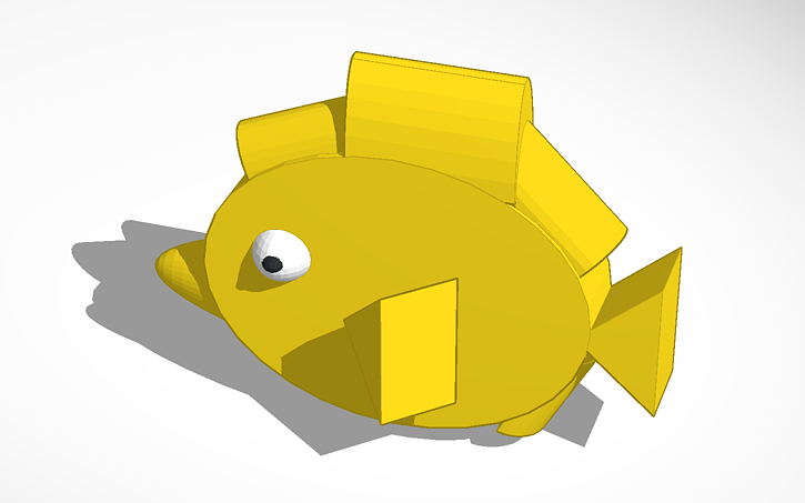 3D design tang fish - Tinkercad