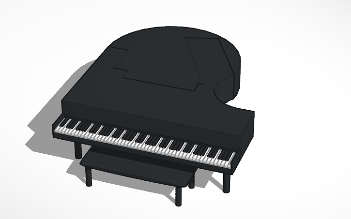 3D design Piano - Tinkercad