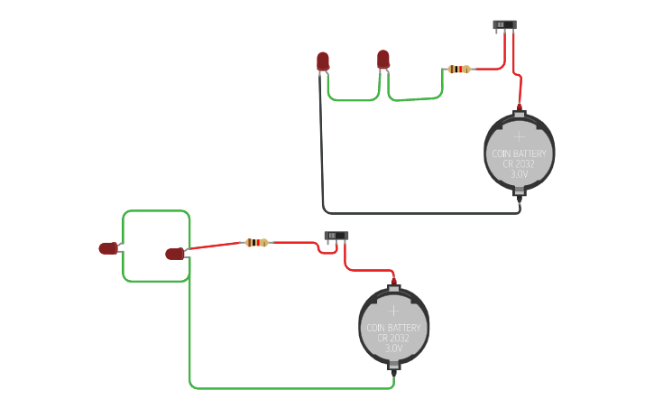 Circuit design series and parallel ckt - Tinkercad
