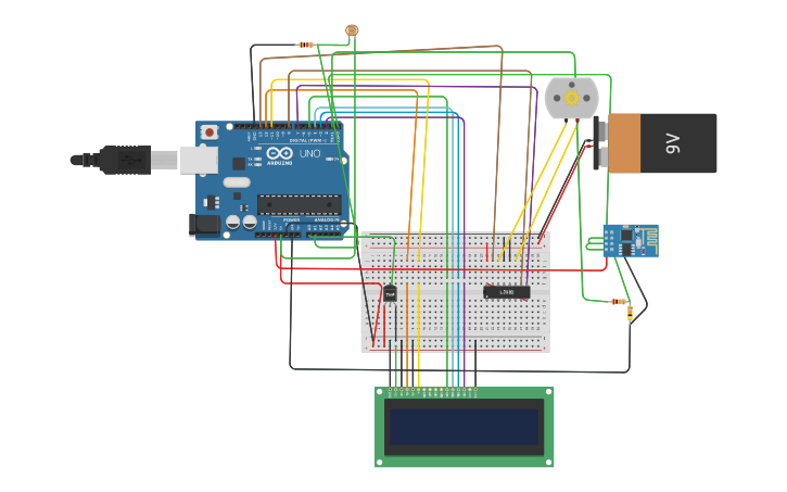 Circuit design SMART AGRICULTURAL MOTOR CONTROL SYSTEM - Tinkercad