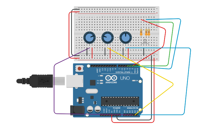 Circuit design practicaCinco - Tinkercad