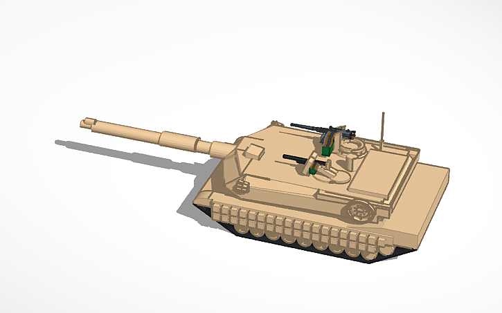 3D design M1A2 Abram - Tinkercad