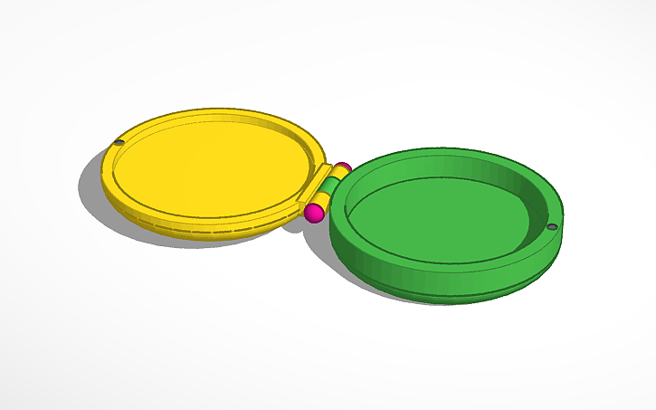 3D design Makeup compact - Tinkercad