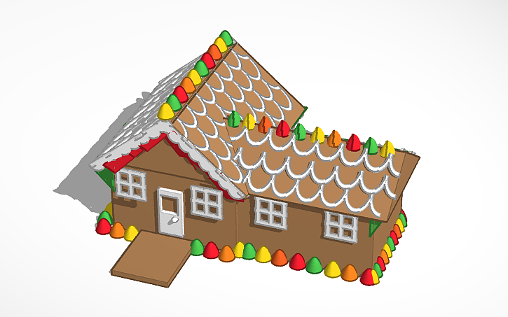 3D design my ginger bread house - Tinkercad