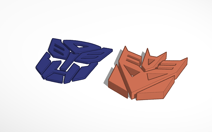 3D design Autobots and decepticons - Tinkercad