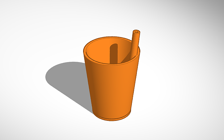 3D design Glass With Straw | Tinkercad