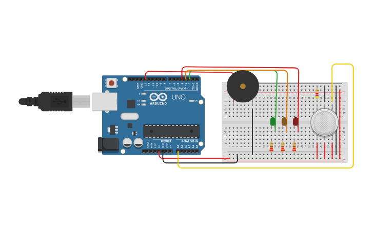 Circuit design MEDIO AMBIENTE - Tinkercad