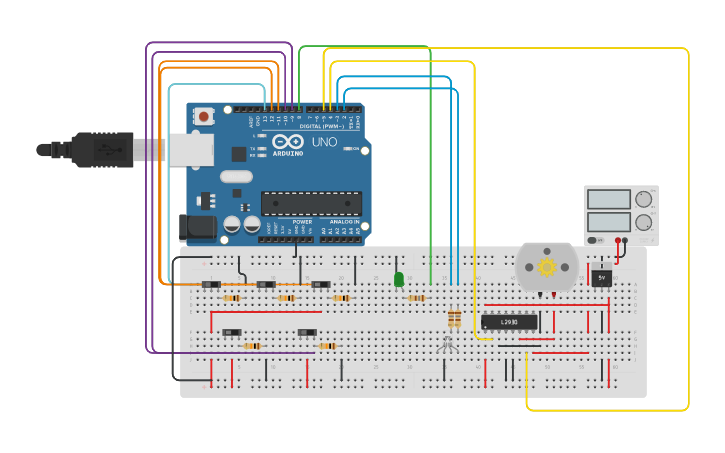 Circuit design Elevador de carro - Tinkercad