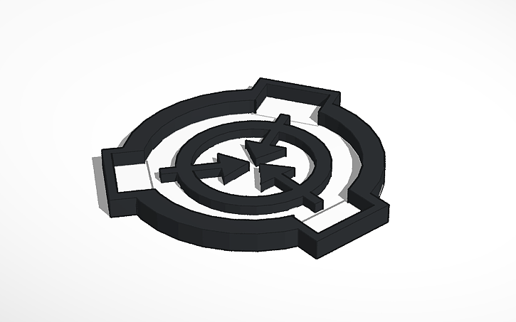 3D design SCP Logo - Tinkercad