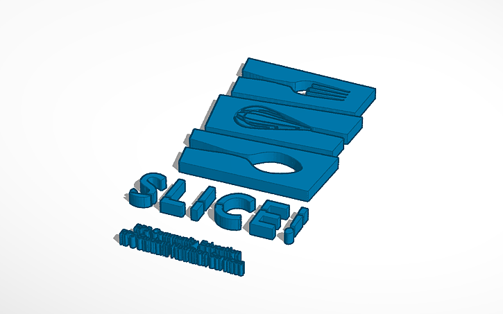 3D design SLice logo - Tinkercad