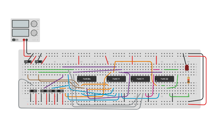 Circuit design Copy of 4X1 MULTIPLEXER | Tinkercad