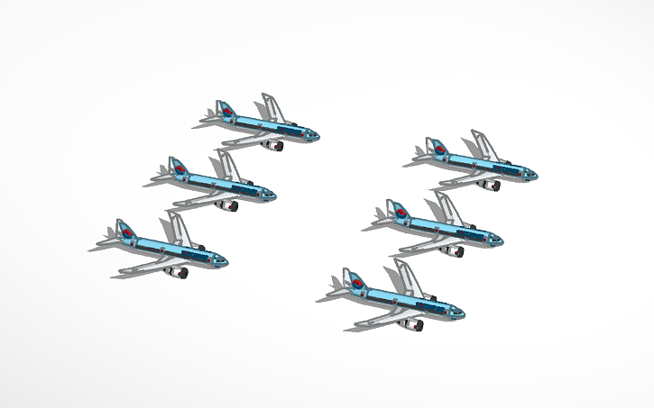 3D design Copy of Korean Air Boeing 787 - Tinkercad