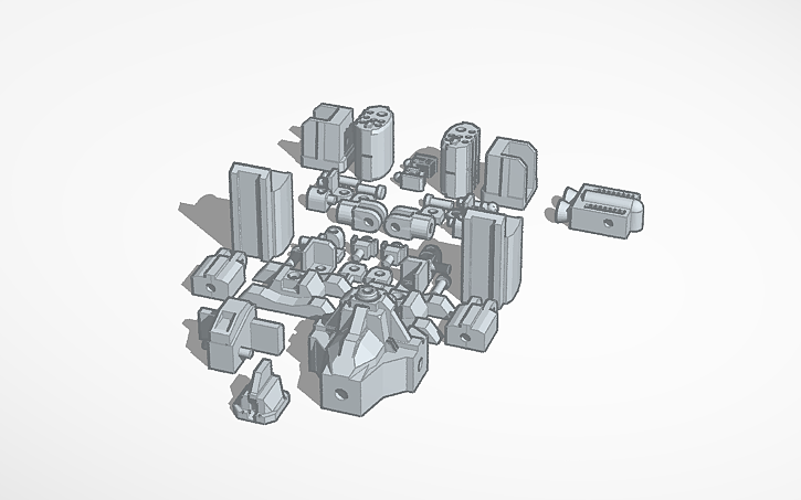 3D design monster mech ace type - Tinkercad