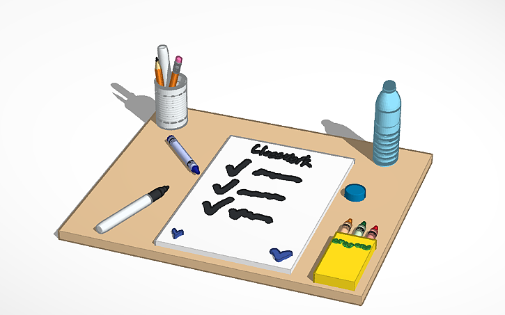 3D design my school desk - Tinkercad